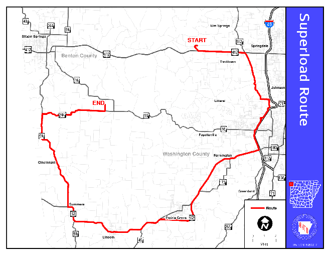 Million-pound "Superload" to stay in Prairie Grove overnight