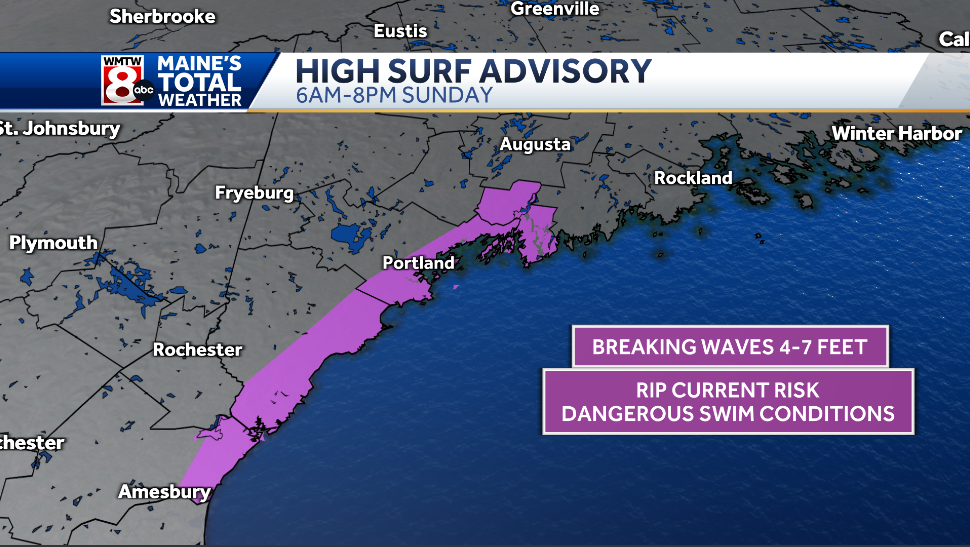 High Surf Advisory in effect until Sunday evening
