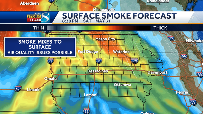 Iowa weather: What to know about smoke from Canadian wildfires