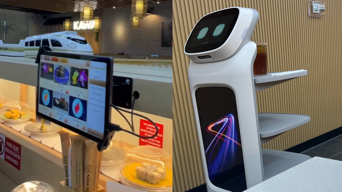 Revolving sushi bar in Cincinnati delivers food on conveyer belt