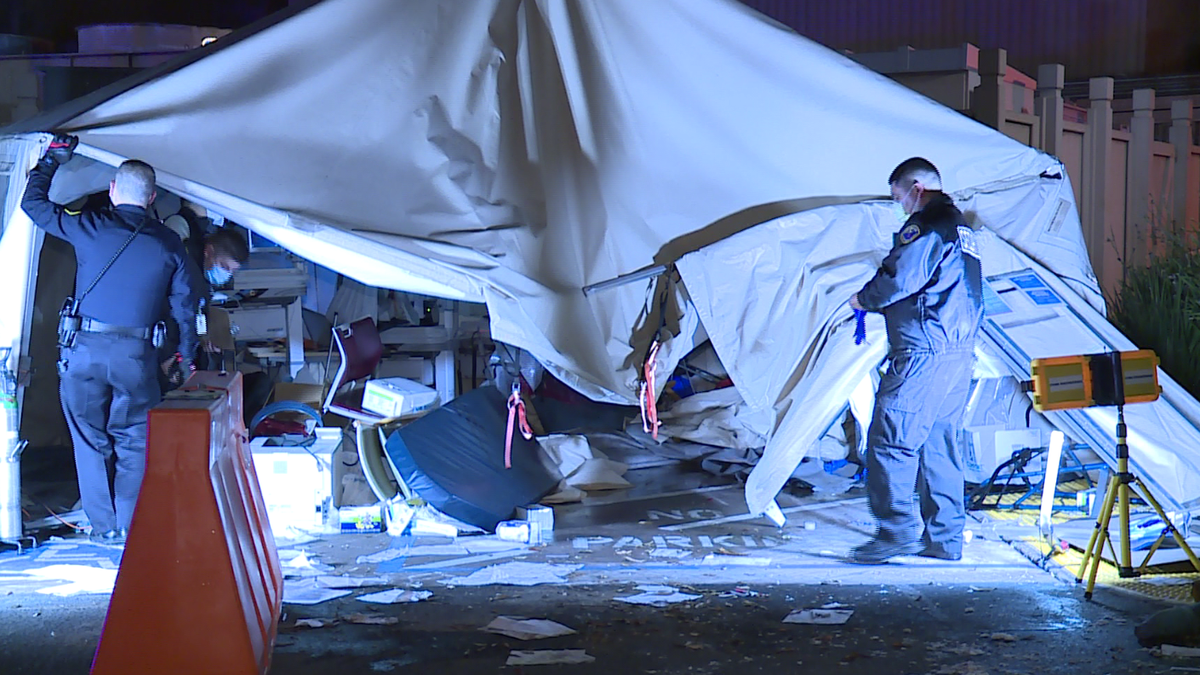 Car backs into COVID-19 triage tent at SVMH