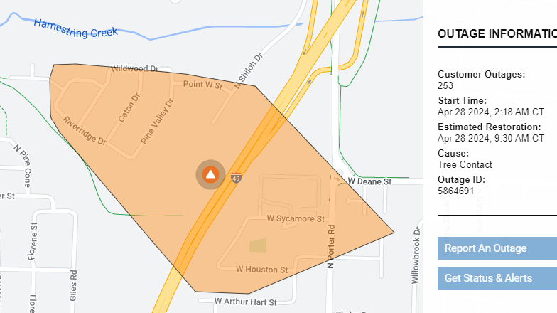 Sunday storms causing power problems in Northwest Arkansas