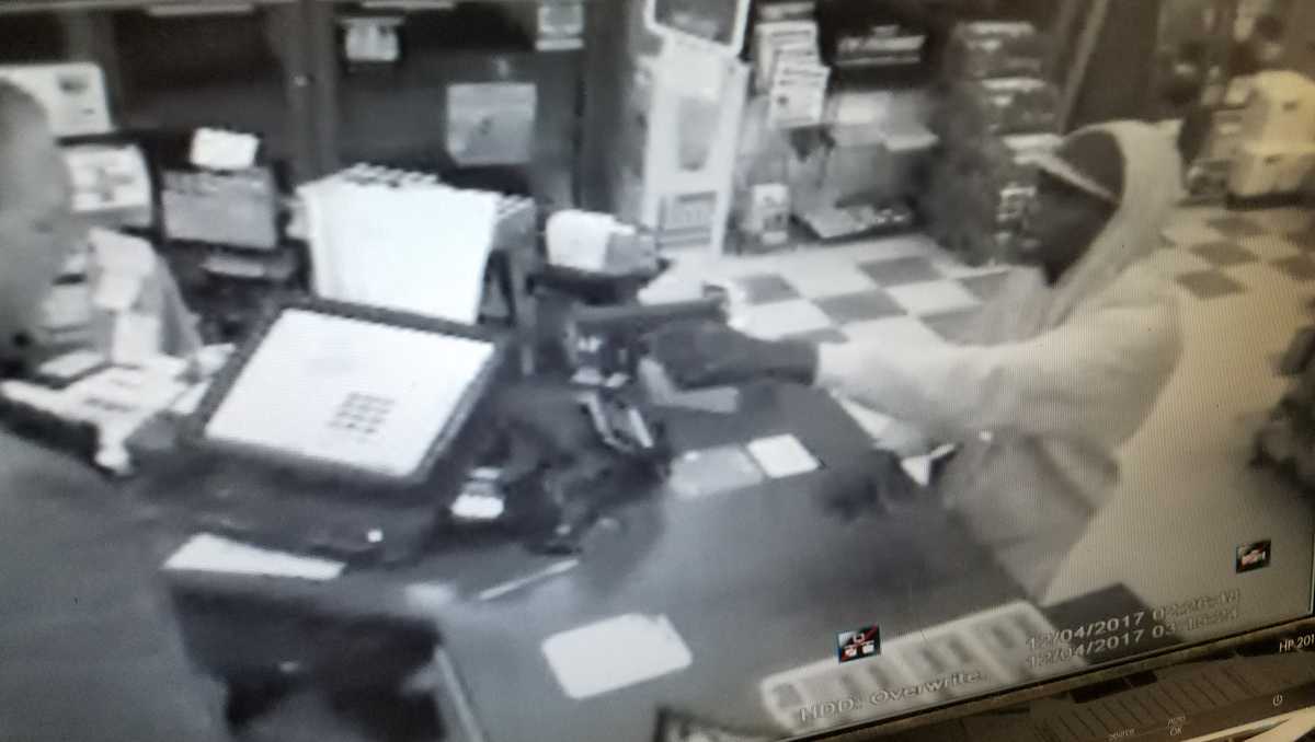 Armed Robber Caught On Camera