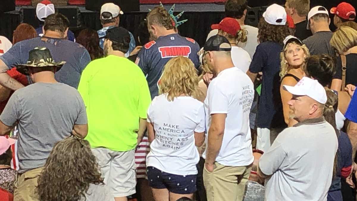 Photos from inside and outside of Donald Trump's Cincinnati rally