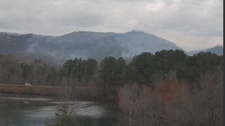 Live camera shows Table Rock State Park fire