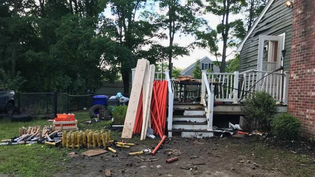Commercial-grade fireworks set house on fire in Taunton, officials say