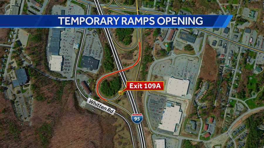 Temporary highway ramps open at Exit 109 in Augusta