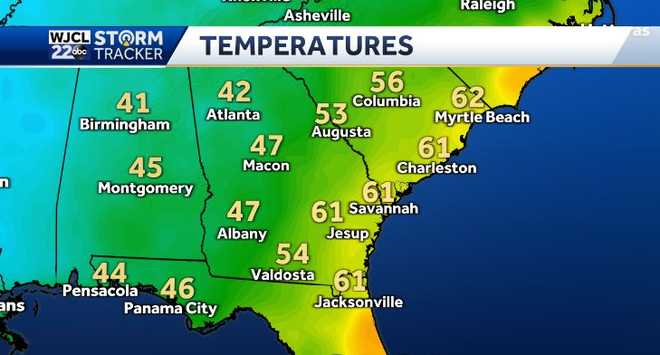 Clouds clearing and cooler temperatures coming