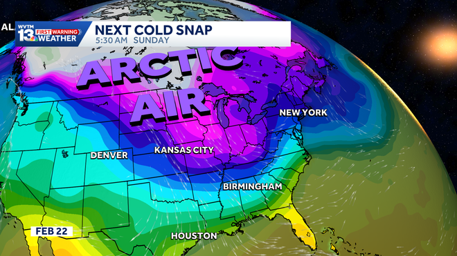 Alabama's Weather Forecast: Weekend storms, cold front, freeze