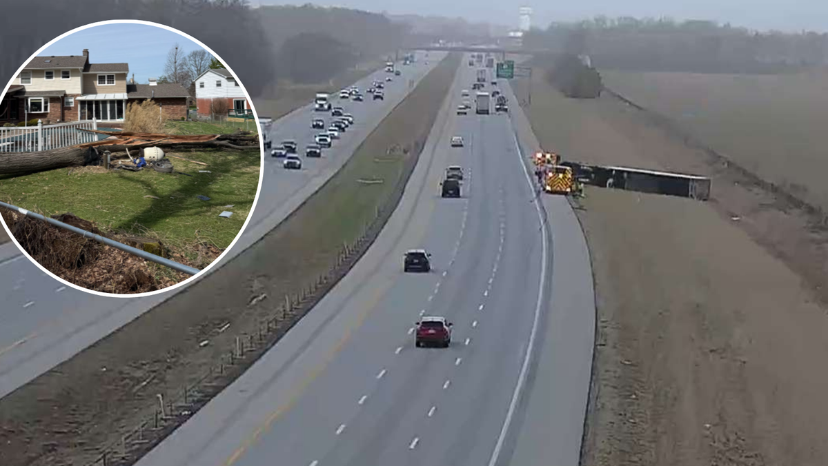 Winds up to 60 mph topple trucks, knock down trees and spark outages ...