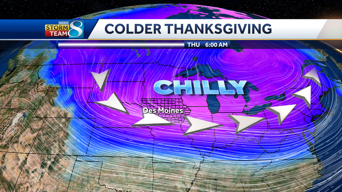 Iowa weather: Early Thanksgiving forecast shows below-normal temperatures