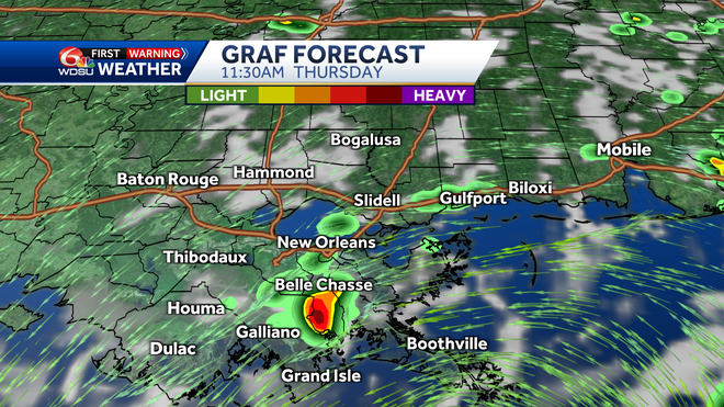New Orleans weather forecast extreme heat warning high temp storm