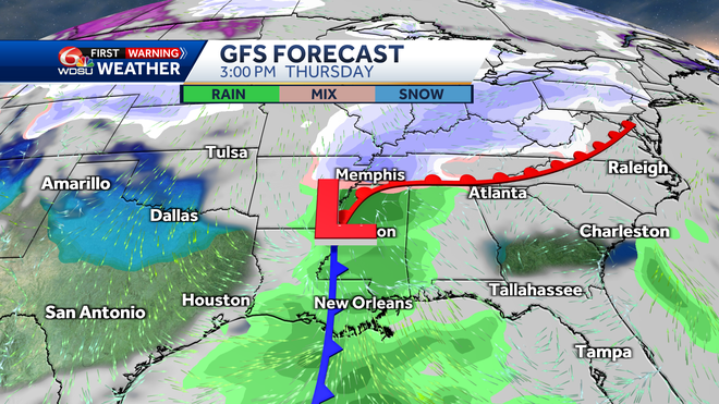 New Orleans forecast how cold how much snow will New Orleans get