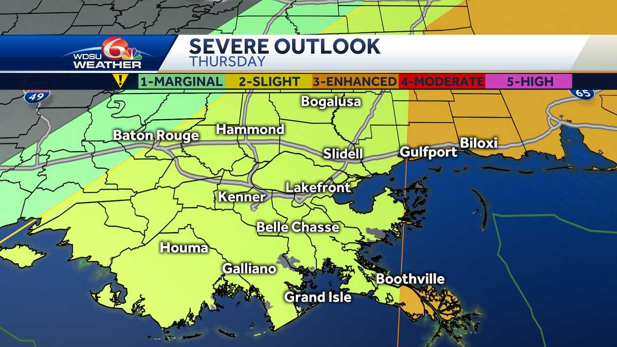 Severe storms possible Thursday