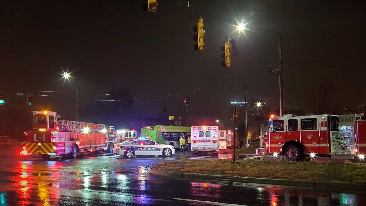Winston-Salem crash involving WSTA bus, vehicle, multiple injured