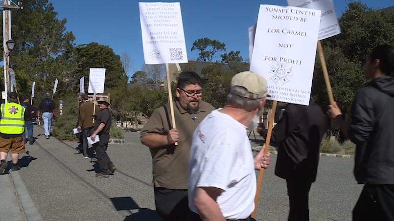 Protesters select Sunset Center's biggest show to picket