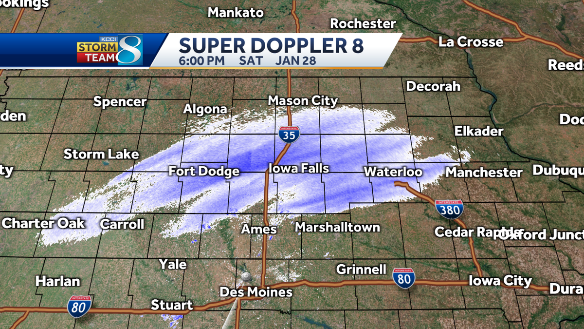Snow totals: How much snow fell Saturday around Iowa
