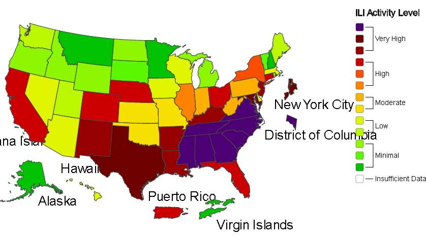 Georgia, South Carolina seeing 'very high' flu activity