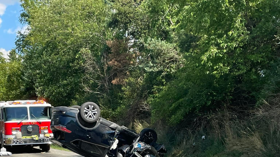 One person rushed to the hospital following crash in Bell Township