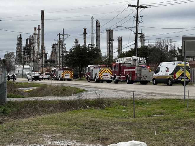St. Bernard Parish Fire Department investigating a fire at PBF Refinery