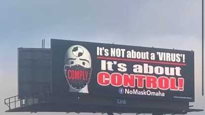 Billboard backlash after anti-mask message