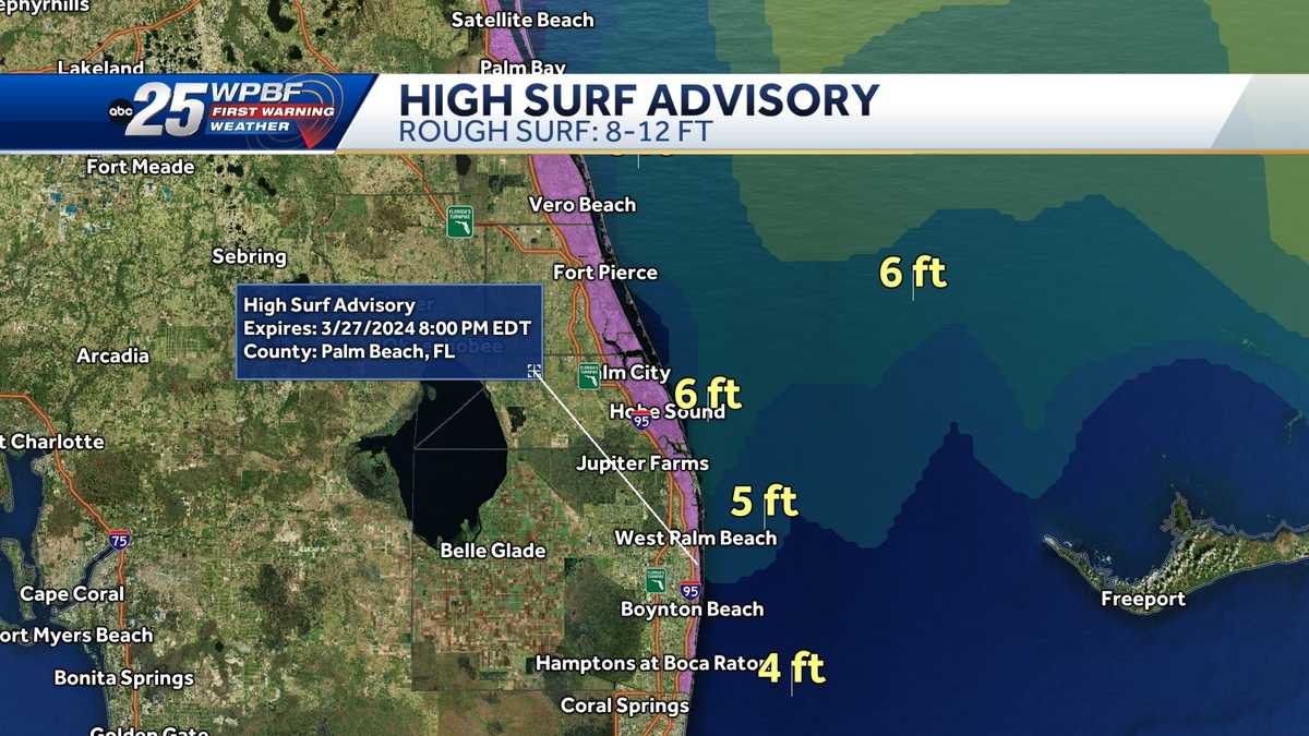 High surf advisory in effect for Florida county