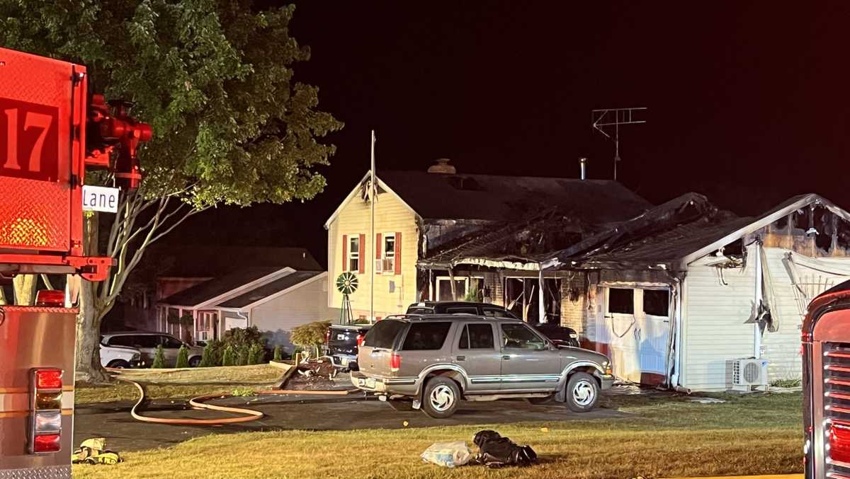 Fire destroys home's roof in West Cocalico Township, Pa.