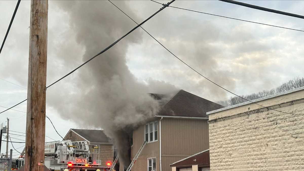 Plum firefighters respond to house fire on Elwood Avenue