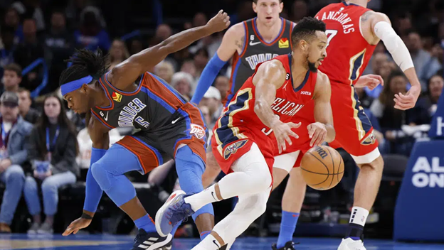 Oklahoma City Thunder fall to Pelicans in OT