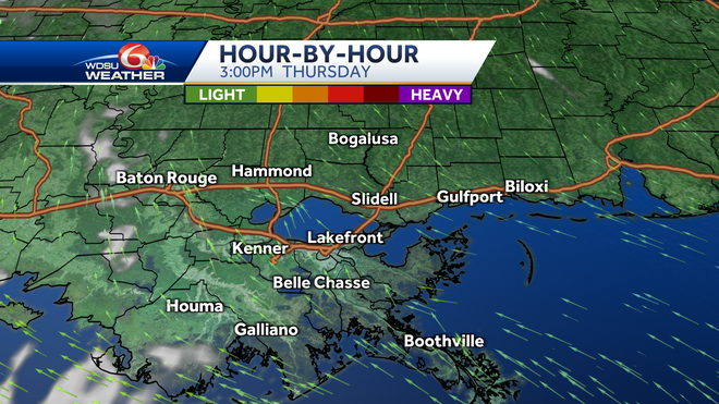 New Orleans Zurich Classic weekend forecast weather impact day