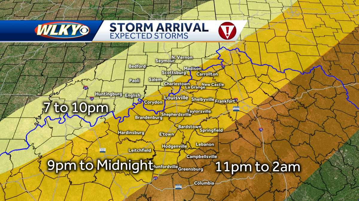 When will storms hit your area? An approximate timeline of severe ...