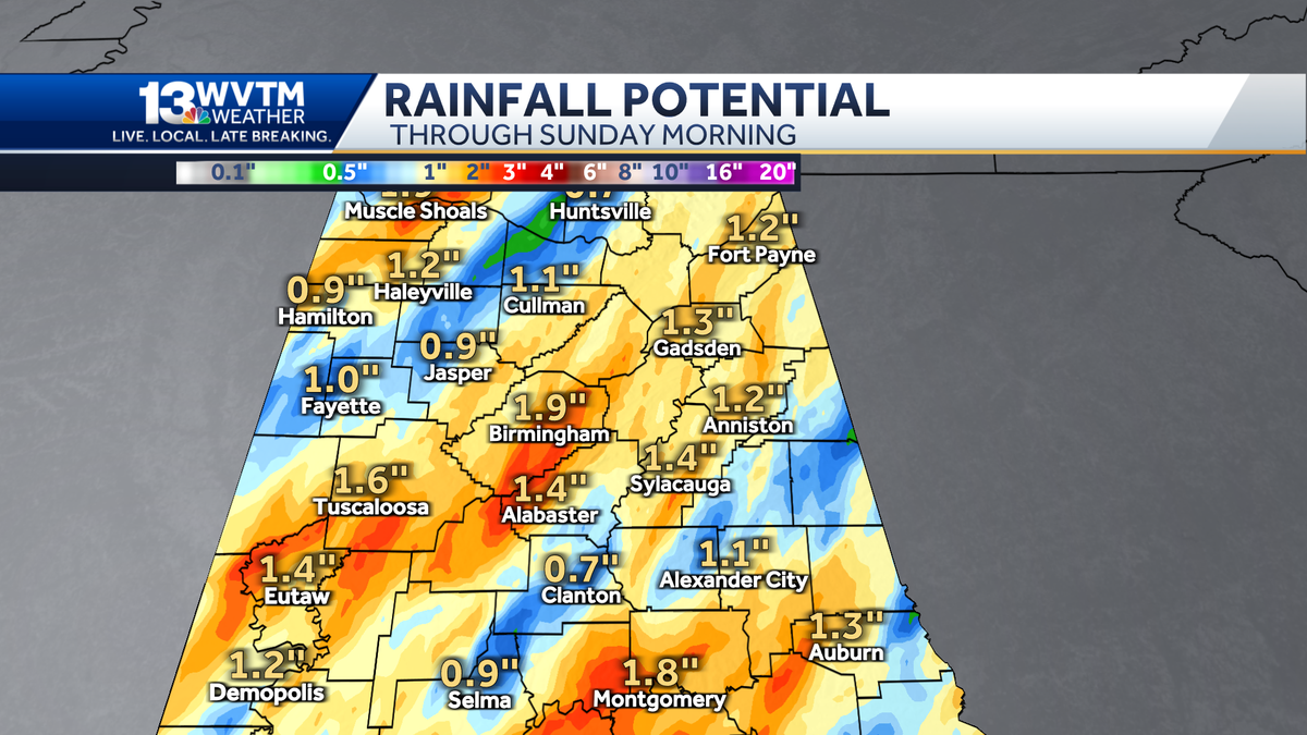 Alabama severe storms: Highs winds, hail, tornado threat overnight
