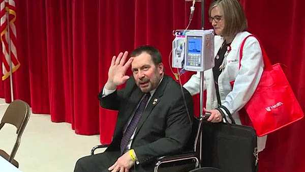 Weeks after leg amputation, Todd Portune gets back to work