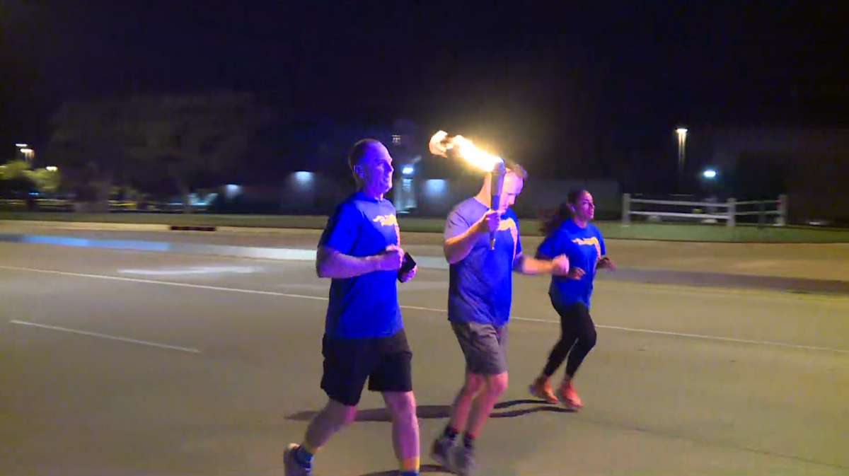 Law enforcement take part in Special Olympics Oklahoma torch run