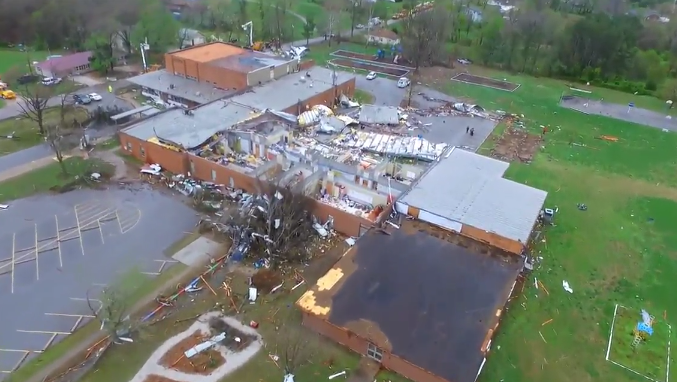 After Tornado Strikes Missouri, Drone Flies Over Damage