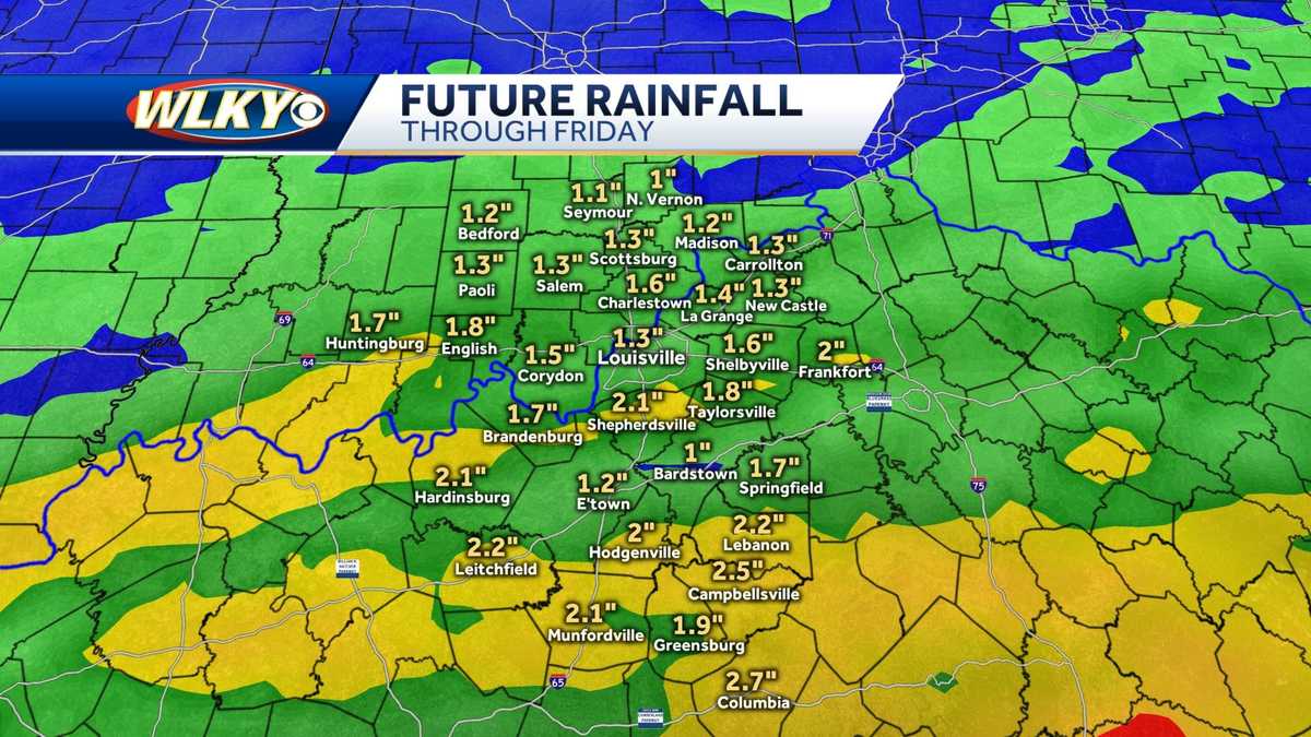 Louisville weather planner: More temperature swings, rain chances