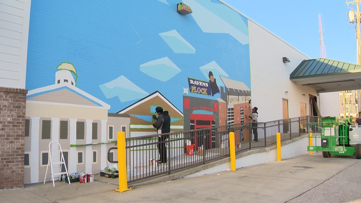 Ravens, mural artist work to 'Paint the State Purple'