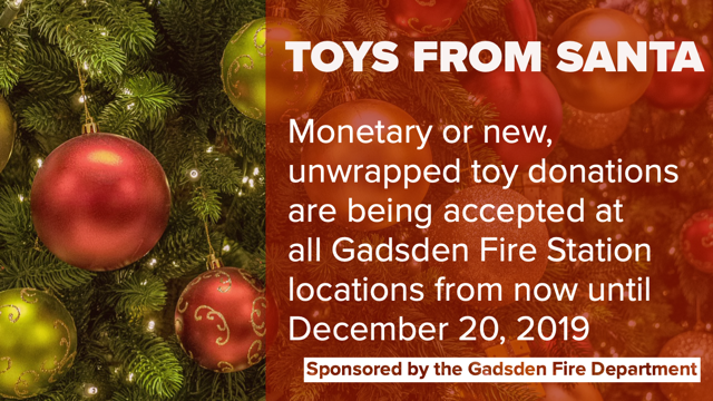 Gadsden Fire Department accepting donations for Toys from Santa