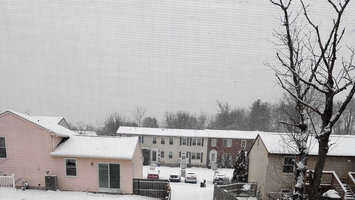 Second snowfall in a week in Maryland in photos