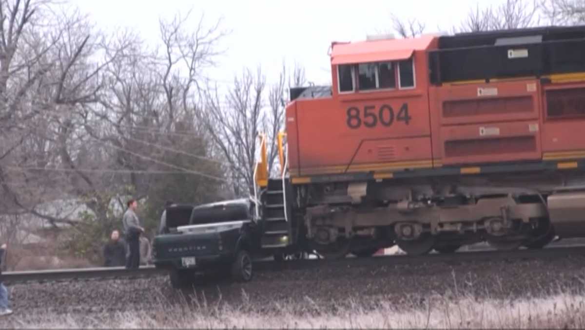 No one injured in crash involving train, truck in northwest OKC
