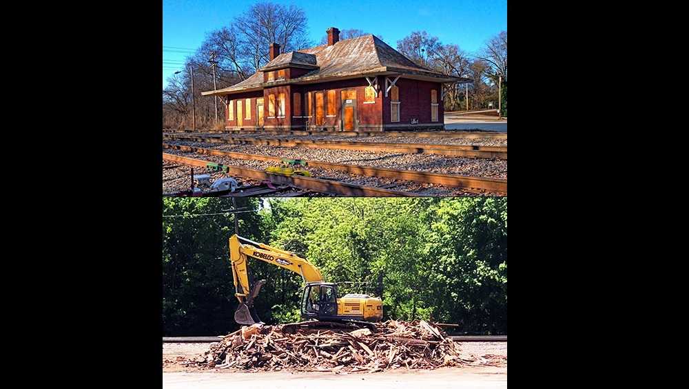 128-year-old train depot torn down, despite pleas from city, preservationists