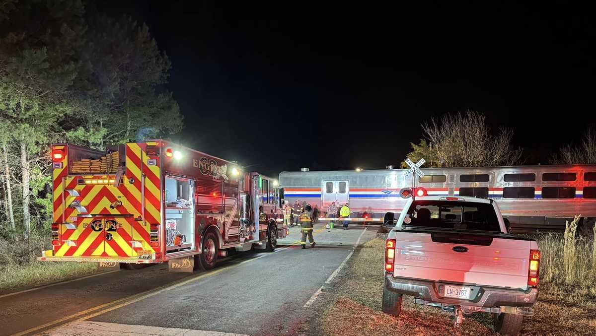 Train with 114 passenger on board crashes with semi-truck