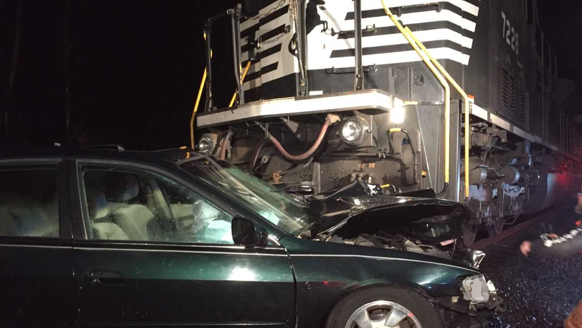Car hit by train in Cumberland County