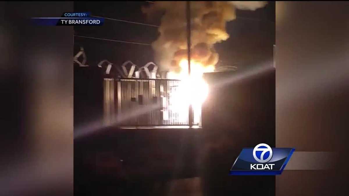 Transformer explodes after large raccoon climbs into it