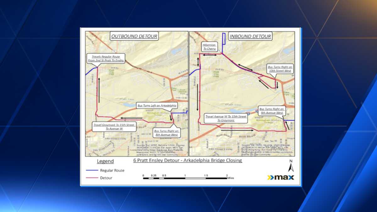 MAX bus route adjusted for bridge construction