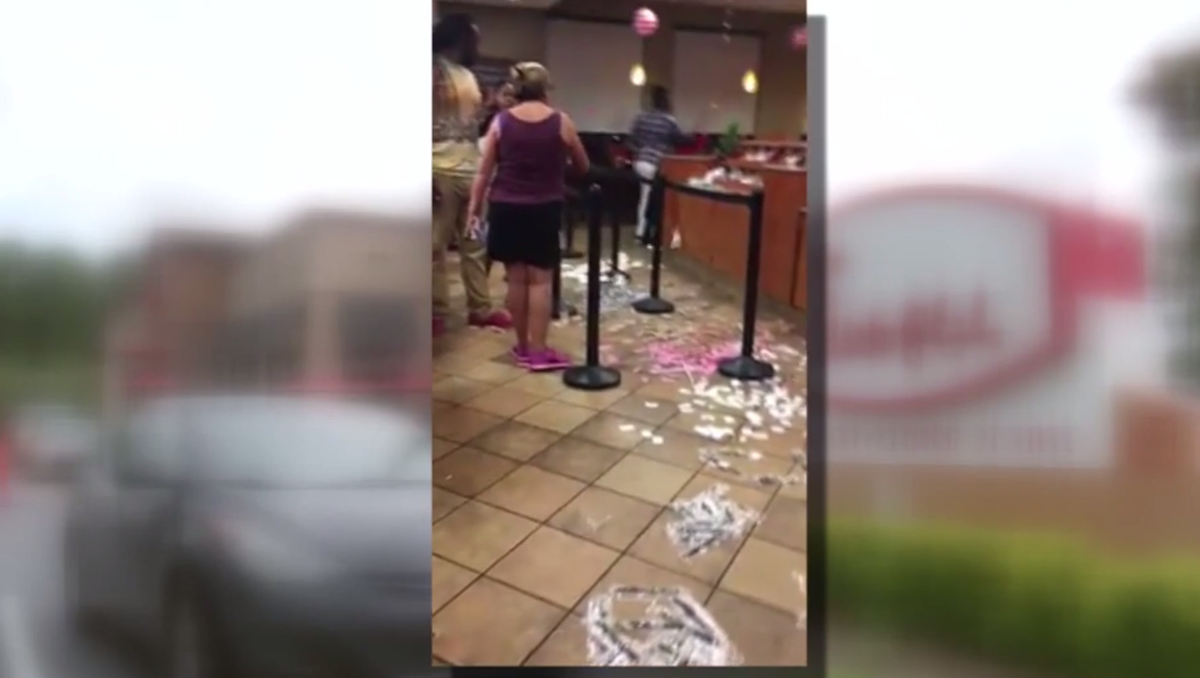 Angry Customer Trashes Chick Fil A In Caught On Camera Altercation