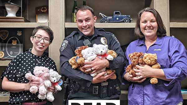 Seymour officers now equipped with 'trauma bears' for kids at scenes