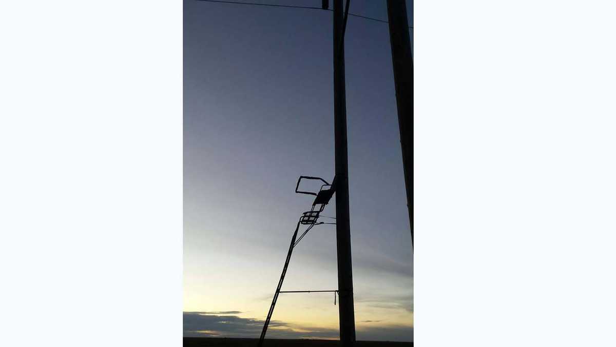 Tree stand found attached to utility pole in western Kansas