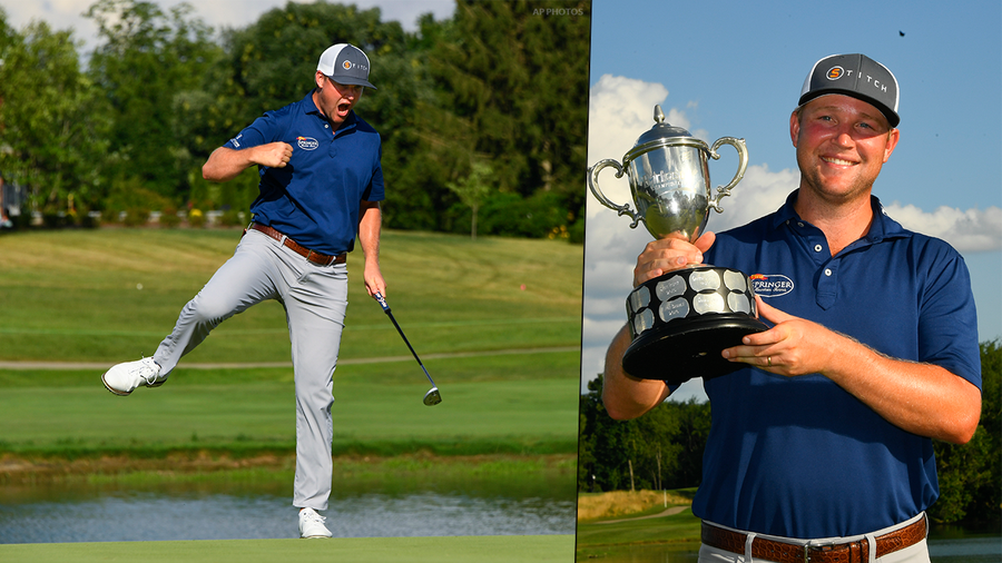 Trey Mullinax birdies final hole to win Barbasol Championship