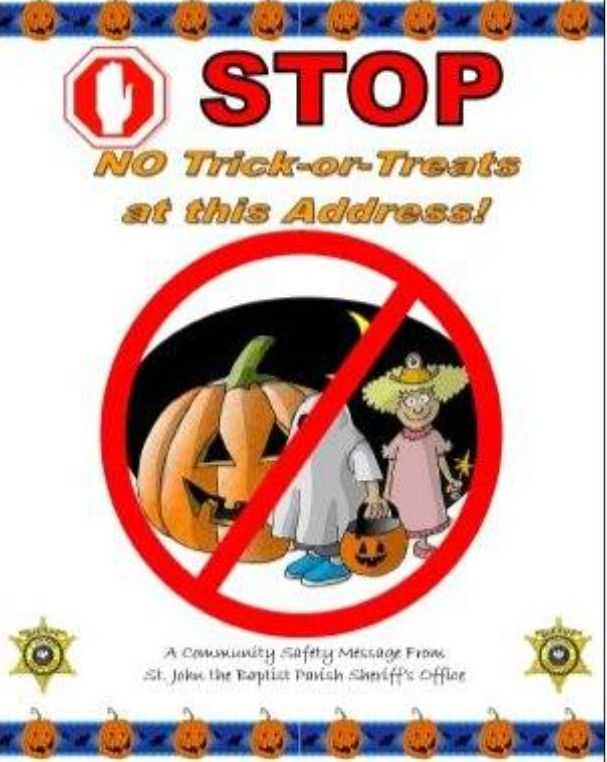 St John Sheriffs Office Sex Offender Halloween Warning